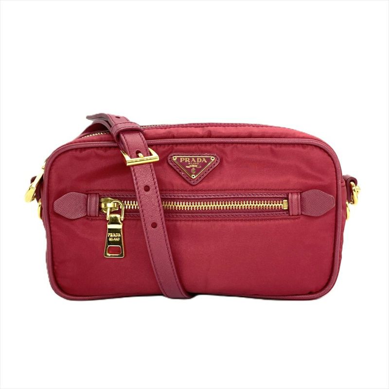 プラダ PRADA ショルダーバッグ ナイロン サフィアーノレザー BT0773 ピンク ゴールド金具 レディース【中古】 | ゴールドプラザ オンラインストア