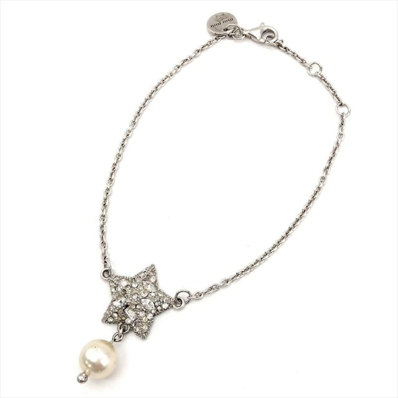 ミュウミュウ MIUMIU スター パール ブレスレット SV925 スター ミュウミュウ MIUMIU スター パール ブレスレット SV925 スター
